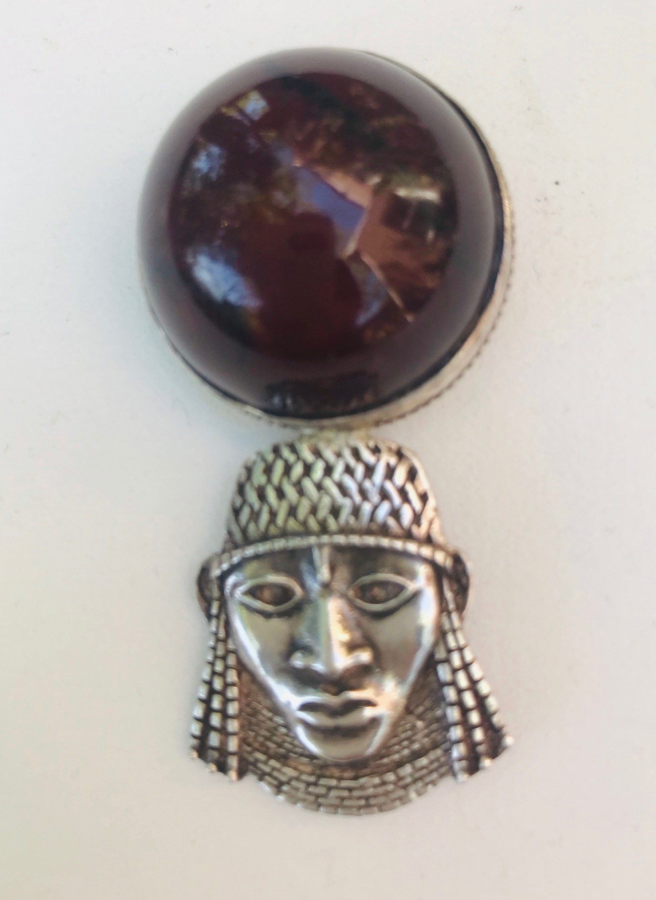 Vintage Jewelry Dark Amber Benin Bronze Pendant – Zawadi